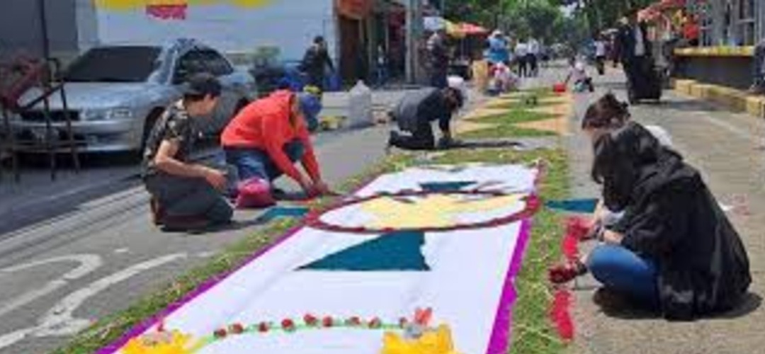 Elaboración de alfombras, una tradición que une a las familias en ...